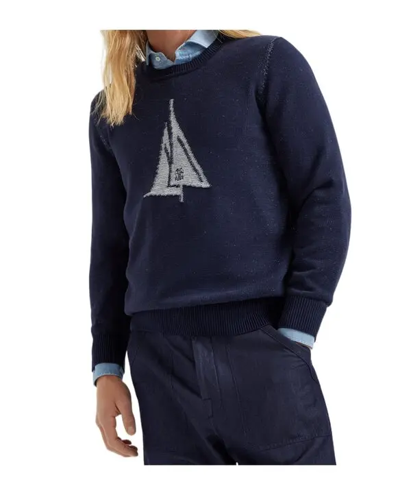 Brunello Cucinelli Vanisé Sweater - Navy Blue
