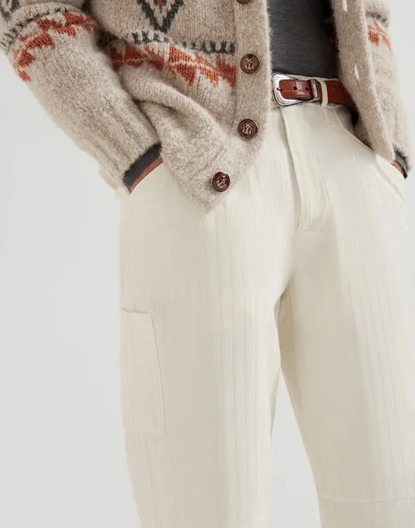 Brunello Cucinelli Chevron Trousers