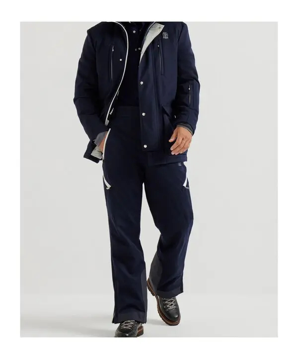 Brunello Cucinelli Mountain Padding Contrast Side-zip Trousers