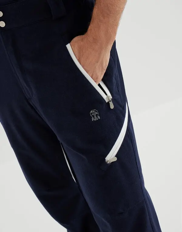 Brunello Cucinelli Mountain Padding Contrast Side-zip Trousers