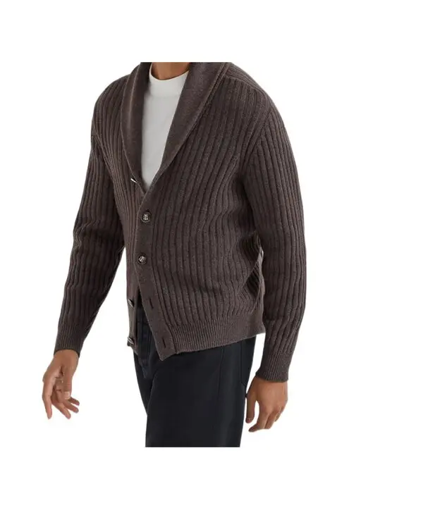 Brunello Cucinelli Ribbed Button-up Cardigan