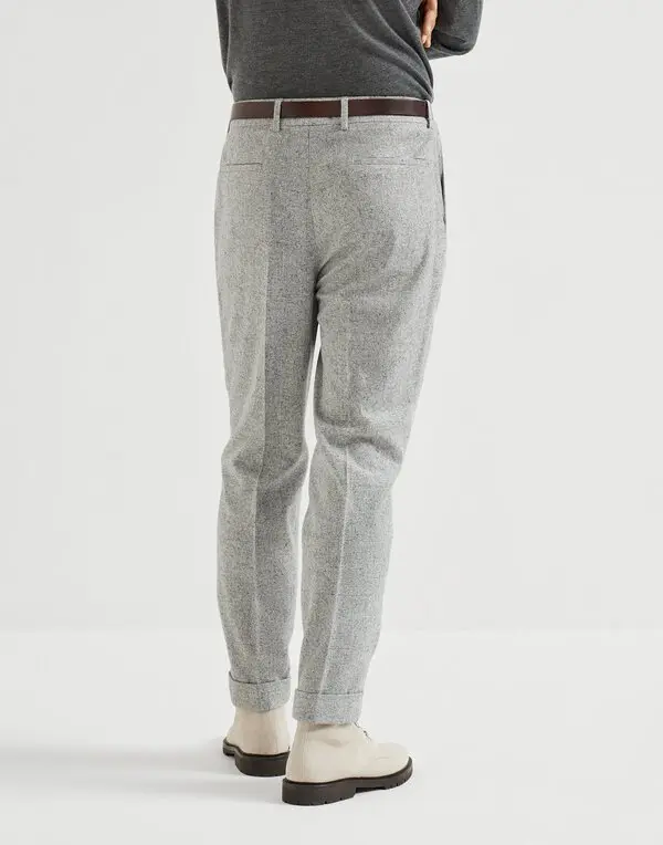 Brunello Cucinelli Pleated Wool-silk Blend Trousers