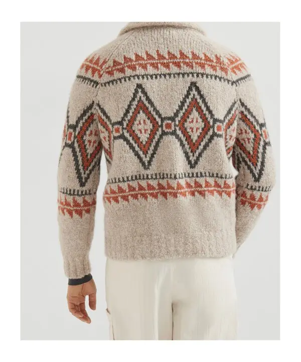 Brunello Cucinelli Geometric-jacquard Cardigan