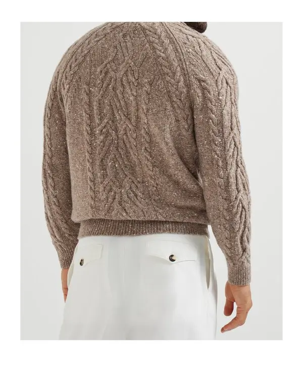 Brunello Cucinelli Cable-knit Polo Sweater