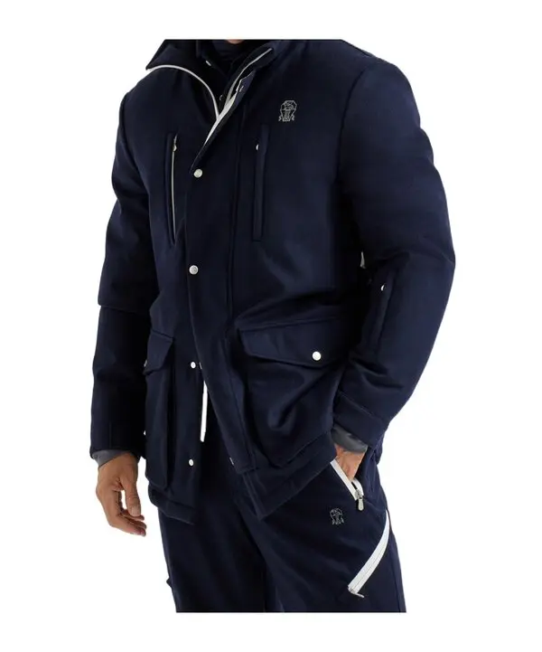 Brunello Cucinelli Mountain Belted Wool Military Jacket