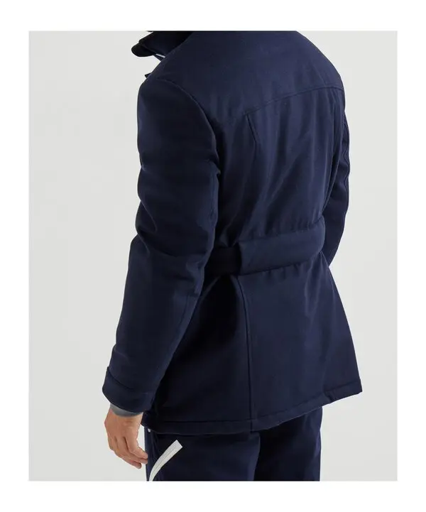 Brunello Cucinelli Mountain Belted Wool Military Jacket