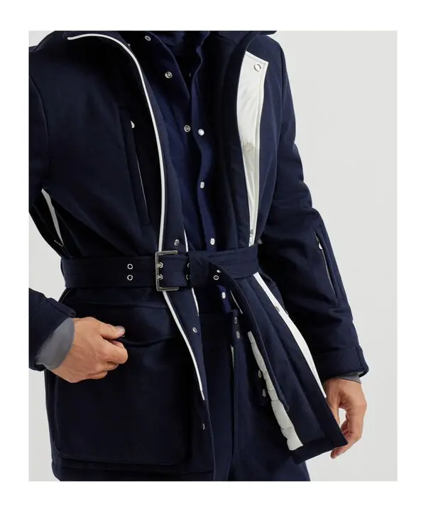 Brunello Cucinelli Mountain Belted Wool Military Jacket