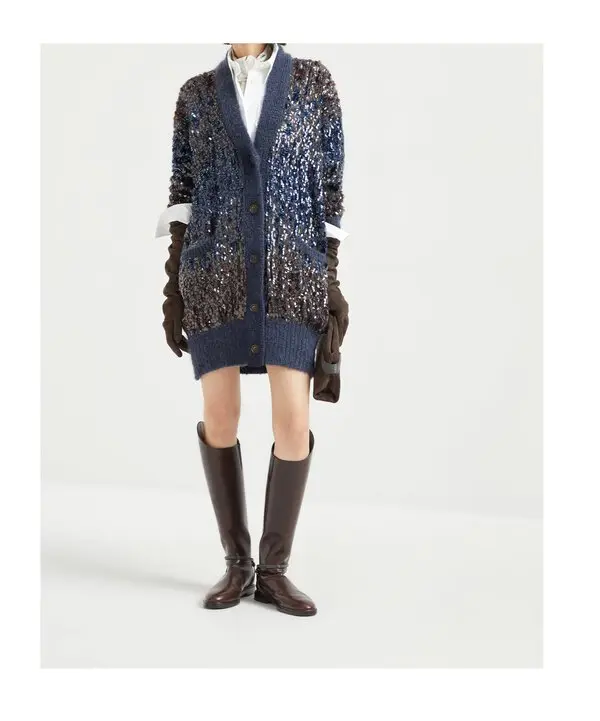 Brunello Cucinelli Sequin-embellished Cardigan