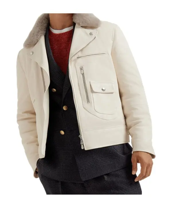 Brunello Cucinelli Fur-collar Leather Jacket