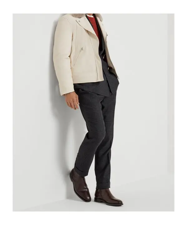 Brunello Cucinelli Fur-collar Leather Jacket