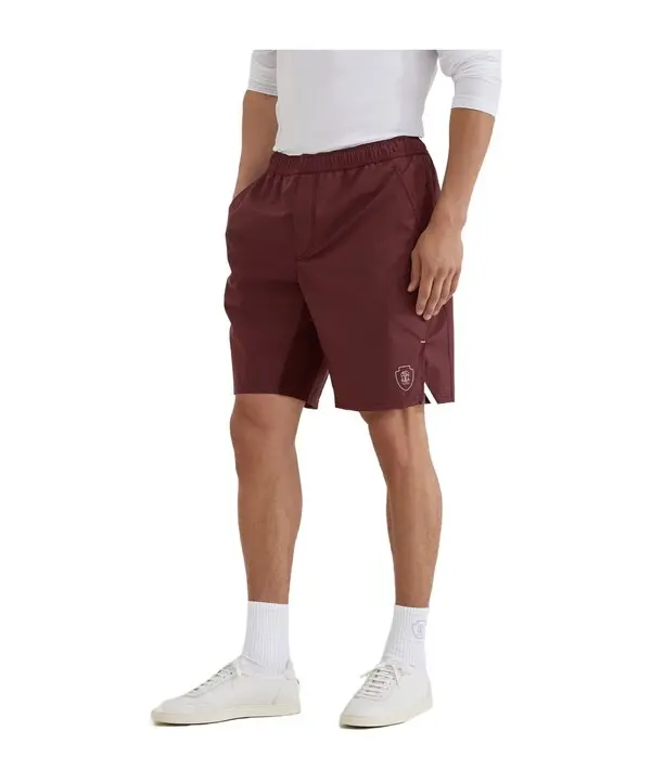 Brunello Cucinelli Elastic-waist Panelled Shorts - Red