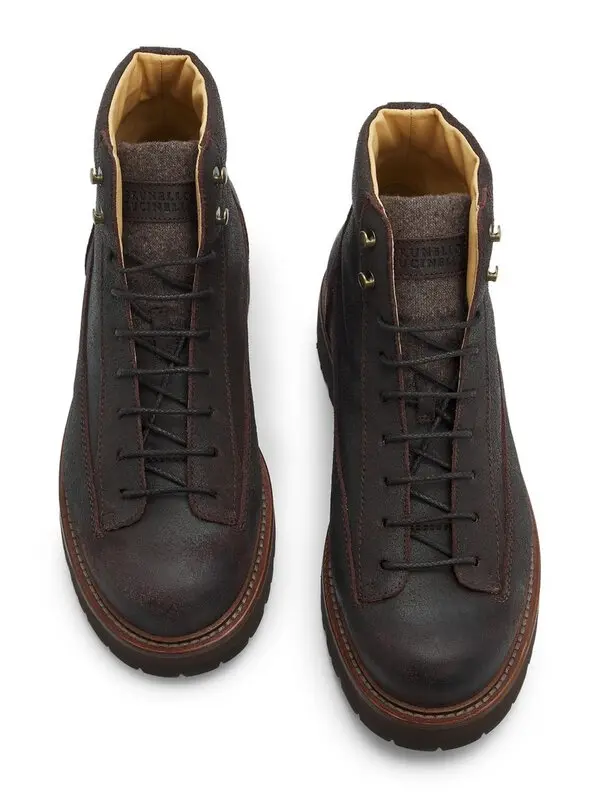 Brunello Cucinelli Suede Lace-up Boots