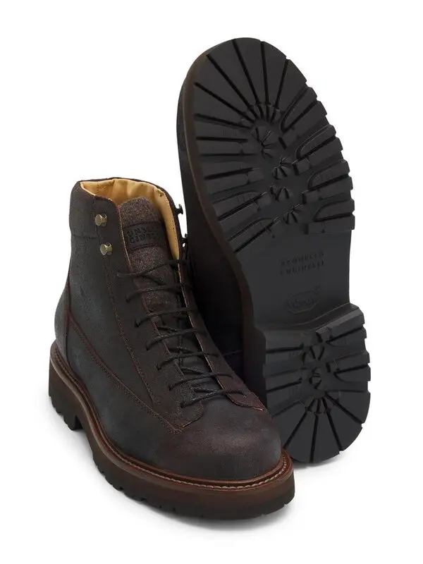 Brunello Cucinelli Suede Lace-up Boots
