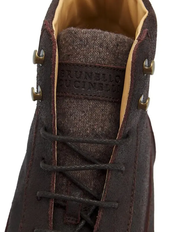 Brunello Cucinelli Suede Lace-up Boots