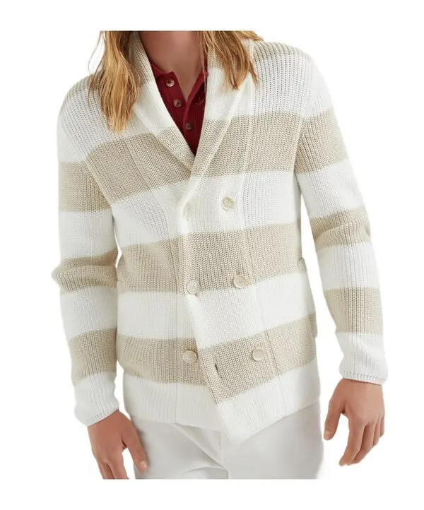 Brunello Cucinelli Striped Cardigan