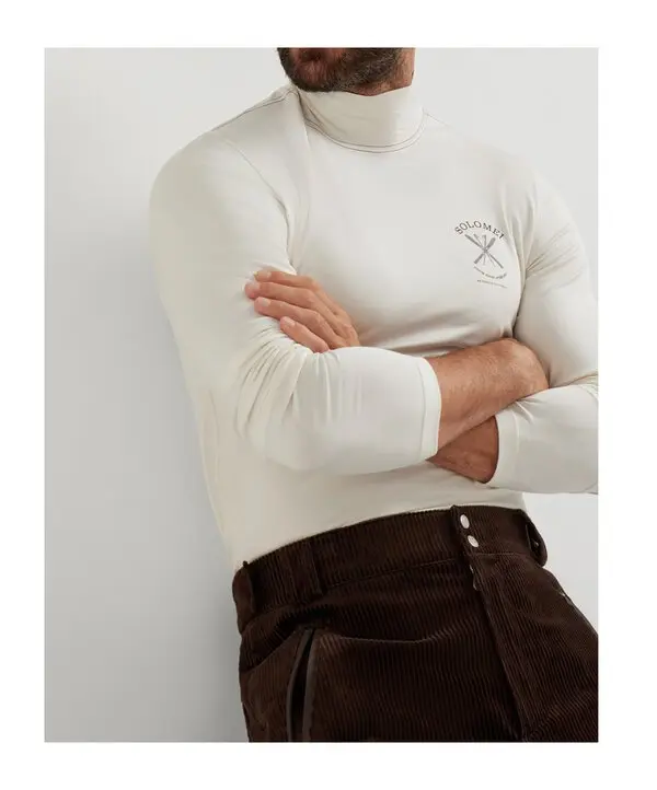 Brunello Cucinelli Turtleneck Logo T-shirt