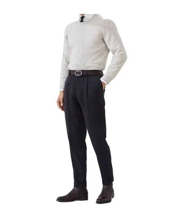 Brunello Cucinelli Pleated Tapered Trousers - Anthracite
