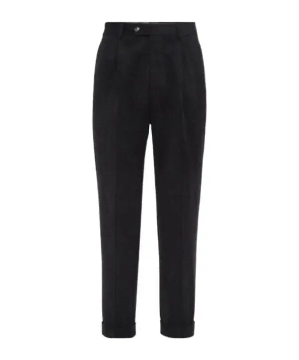 Brunello Cucinelli Pleated Tapered Trousers - Anthracite