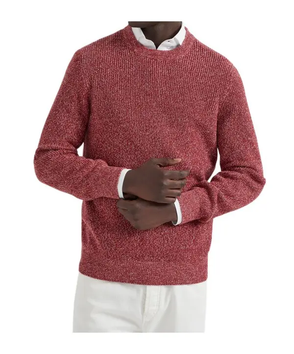 Brunello Cucinelli Two-tone Jumper - Red