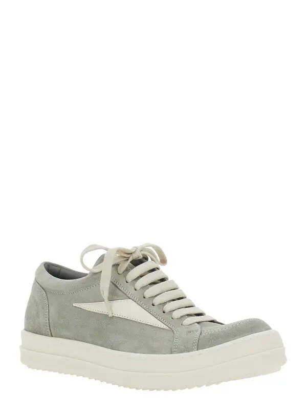 Rick Owens Suede Low Top Sneakers - Grey