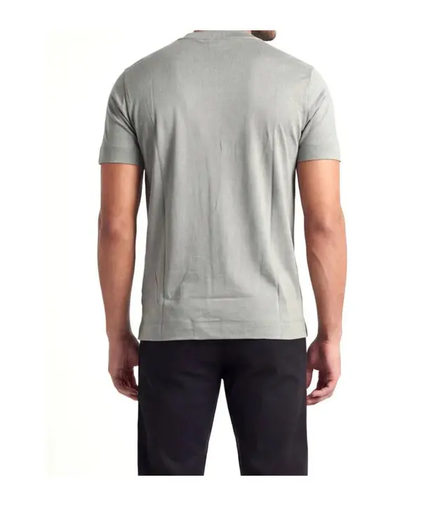 Emporio Armani Slim-fit Lyocell-blend Jersey T-shirt With Logo Patch - Gray