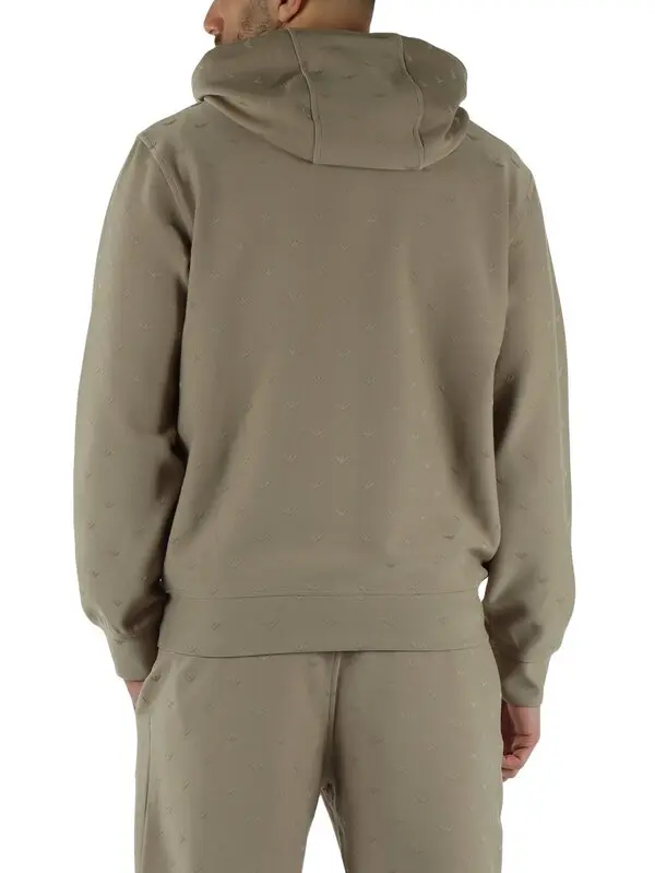Emporio Armani Zip-up Drawstring Hoodie