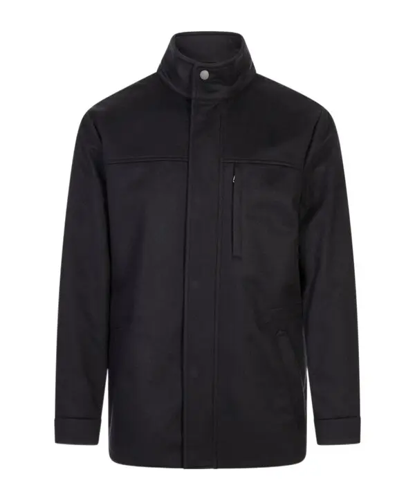 Canali Long-sleeved Casual Jacket - Black