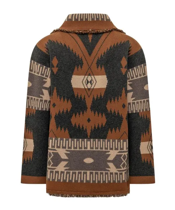 Alanui Icon Jacquard Fringe Cardigan