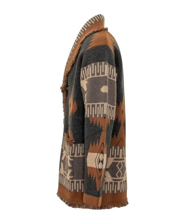 Alanui Icon Jacquard Fringe Cardigan
