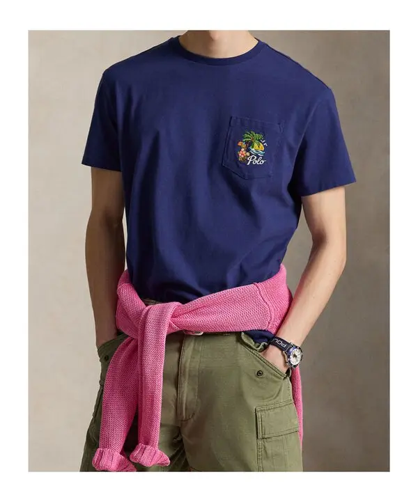 Polo Ralph Lauren Tropical Back-print T-shirt - Blue