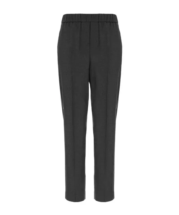 Peserico Wool And Cashmere Trousers - Black