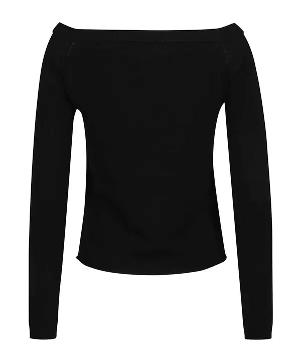 IRO PARIS Off-the-shoulder Ribbed-trim Sweater