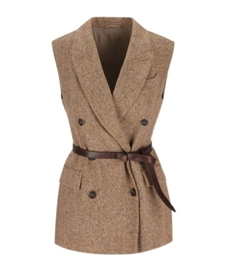 Brunello Cucinelli Double-breasted Belt Vest