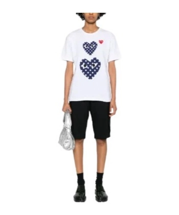 Comme Des Garçons Heart Motif Cotton T-shirt