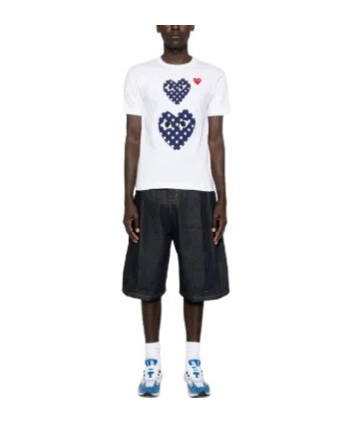 Comme Des Garçons Heart Motif Cotton T-shirt