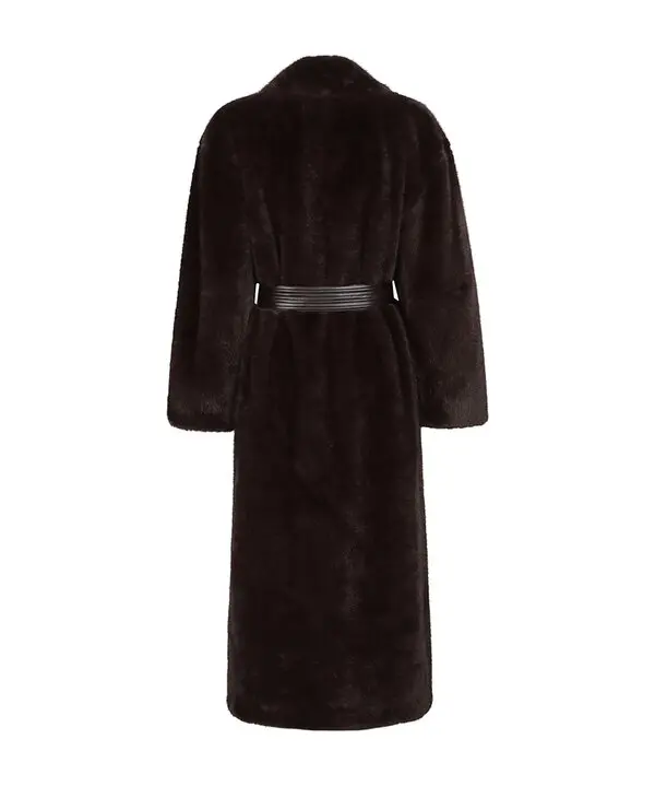 Pinko Long Faux Fur Coat