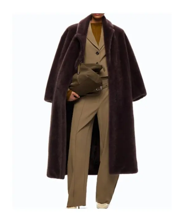 Pinko Long Faux Fur Coat