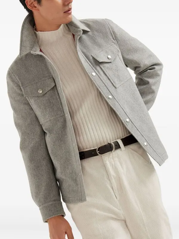 Brunello Cucinelli Long-sleeved Casual Jacket With Snap Closure