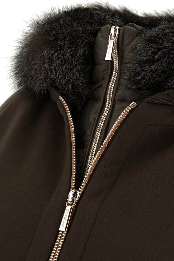 MOORER Long-sleeve Hooded Down Jacket