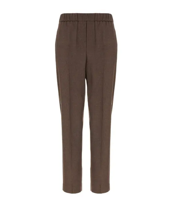 Peserico Wool And Cashmere Trousers - Brown