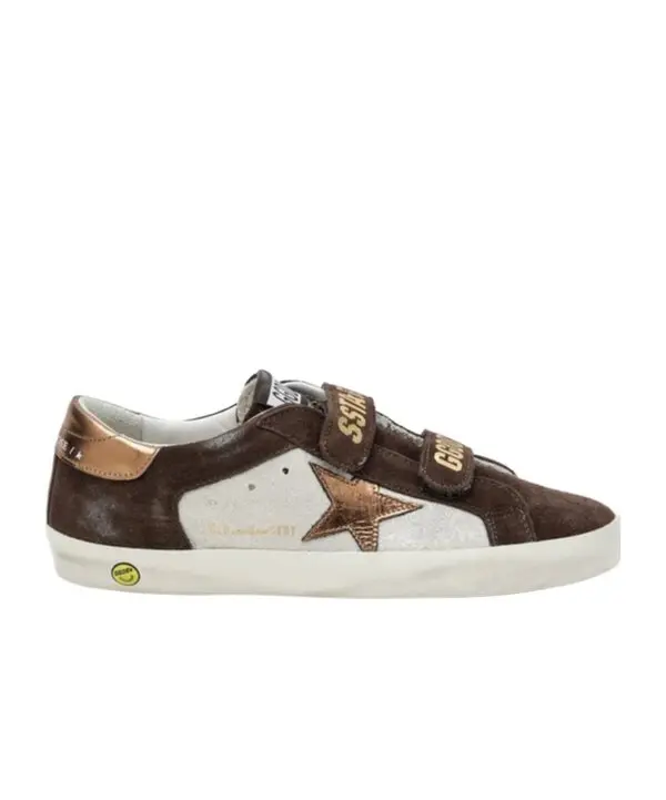 GOLDEN GOOSE Old School Touch-strap Sneakers - Sand/brown