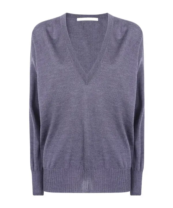 NUUR V-neck Sweater With Ribbed Details