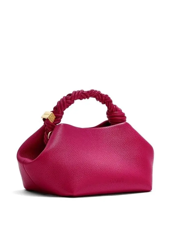 GANNI Small Bou Bag With Braided Top Handle - Pink