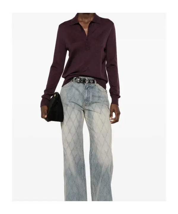 Pinko Vadus Fine-knit Polo Top