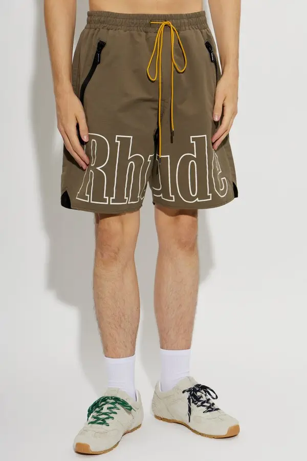 Rhude Logo-print Drawstring Shorts