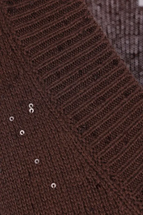 Brunello Cucinelli Sequinned V-neck Jumper
