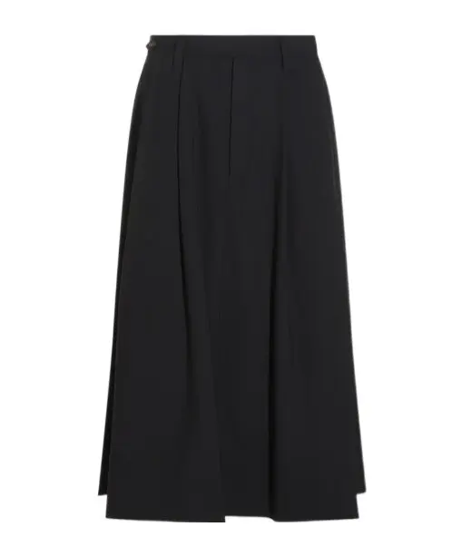 Brunello Cucinelli Pleated Midi Skirt - Black