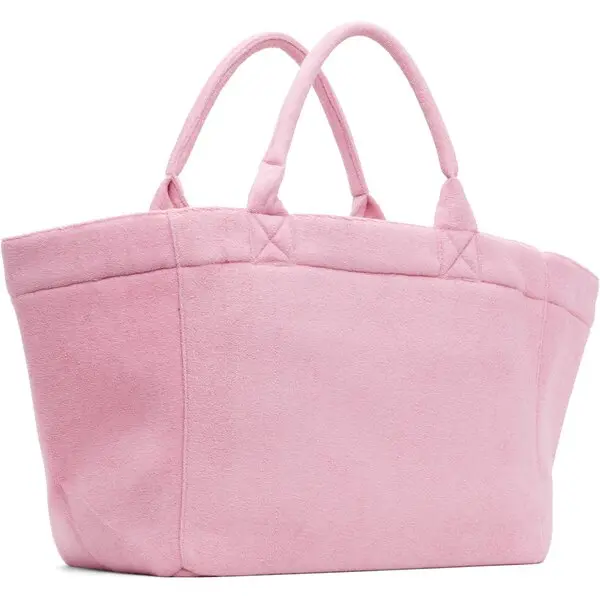 GANNI Terry Cloth Tote Bag - Pink