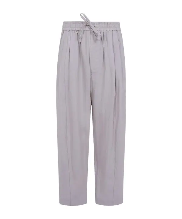 ZIGGY CHEN Elastic-waist Casual Trousers - Sand