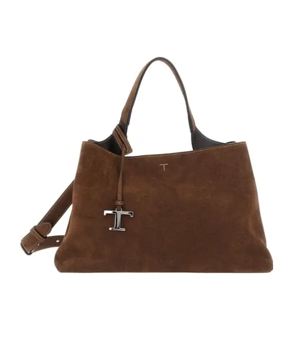 TOD'S T-plaque Top Handle Bag - Brown
